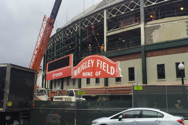 Wrigley Field Marquee Is Going Back Up ... With A Big Video Board Under ...