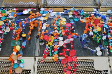 Recycled Bottle Cap Mural Celebrates Green Living at Upper West Side ...