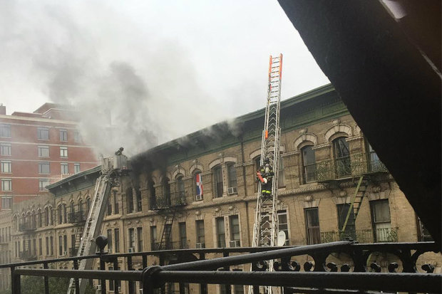 Man Escapes Massive Fire in Harlem Apartment Building, FDNY Says ...