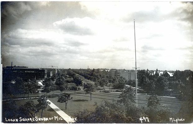 What Did Logan Square Look Like Before The Illinois Centennial Monument ...