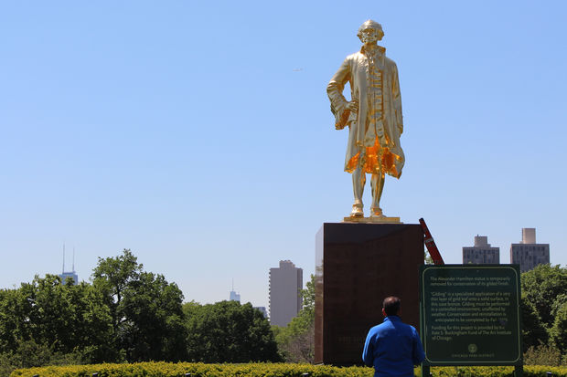 Alexander Hamilton Statue Returns To Lincoln Park — Facing Different ...
